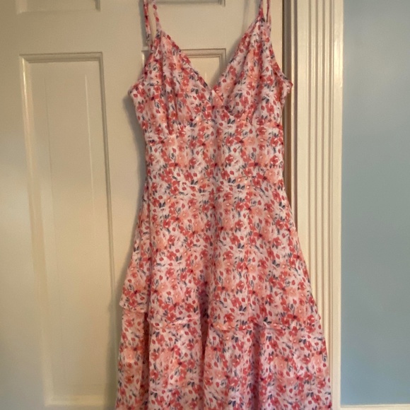 Dresses | Adorable Pink Floral Summer Dress | Poshmark